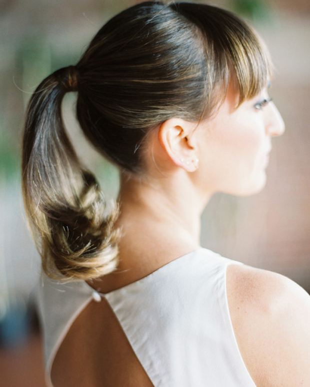 15 of the Prettiest Bridal Ponytails | weddingsonline